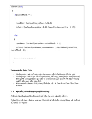 Chuan viet code va thiet ke giao dien trong C# | PDF