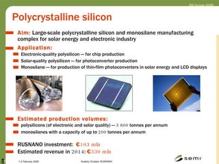 Chubais Semiconductor Industry Dresden Feb 2009 | PPT
