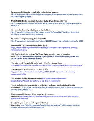 Chuck Brooks Profile: on Homeland Security, Cybersecurity, Emerging ...