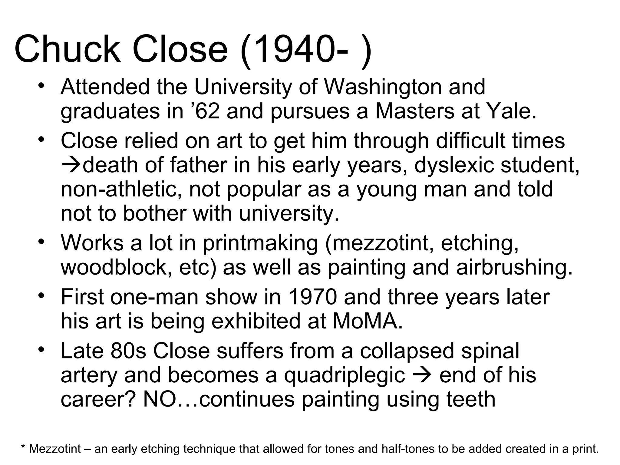 Chuck Close | PPT