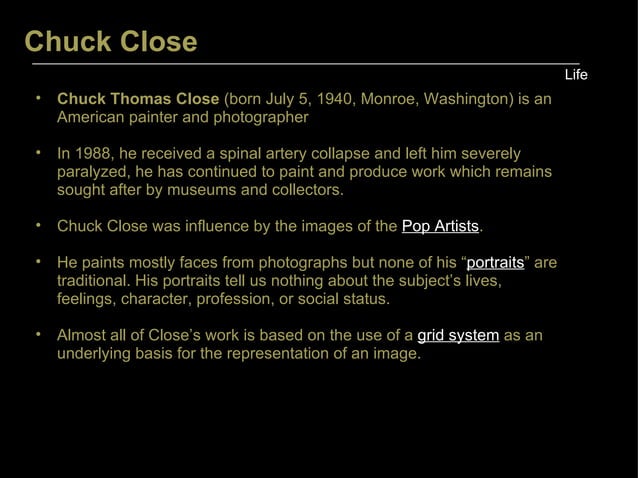 Chuck Close | PPT
