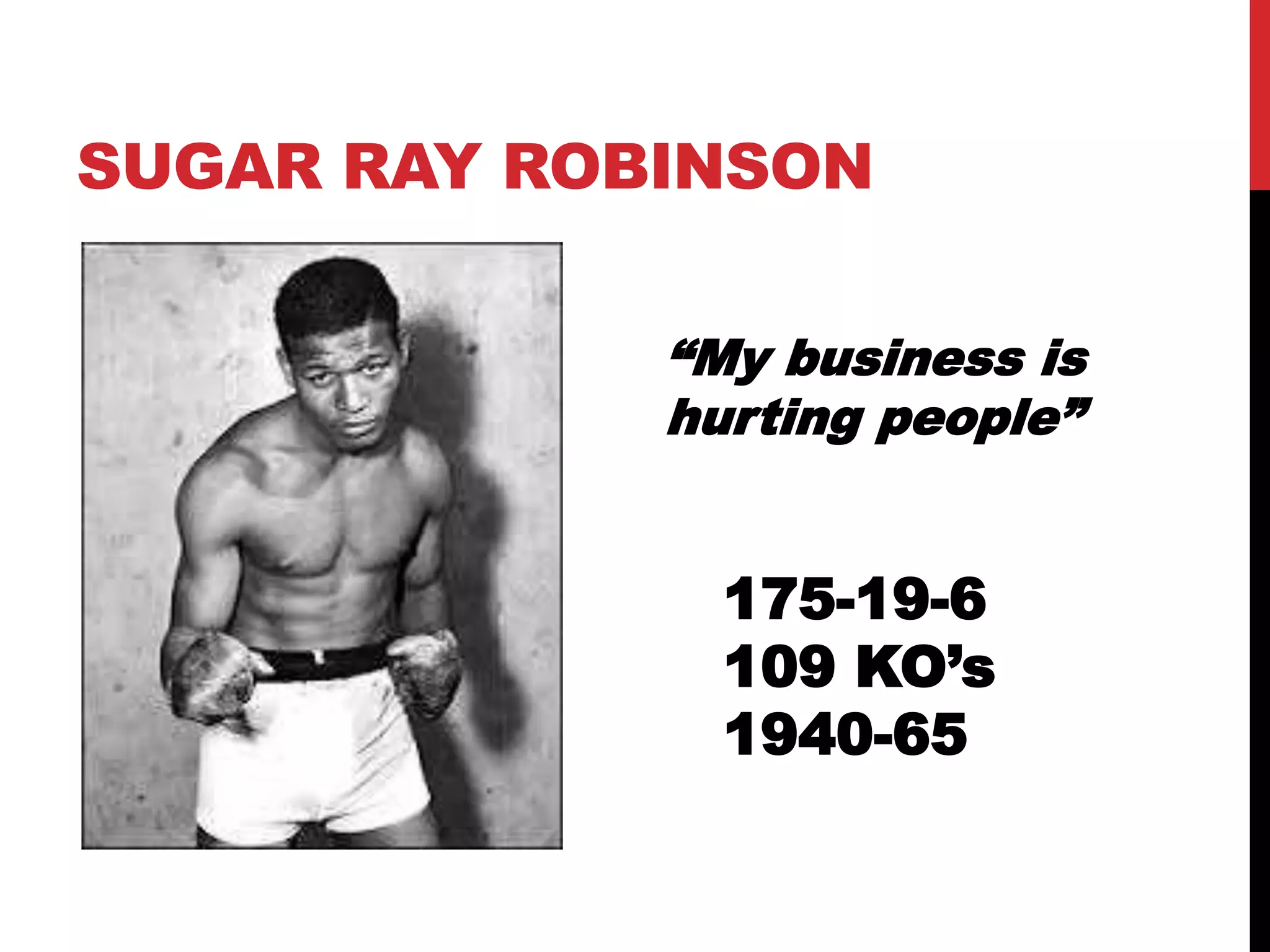 Greatest Boxers of 20th Century - Chuck Horton | PPTX | Boxing | Sports