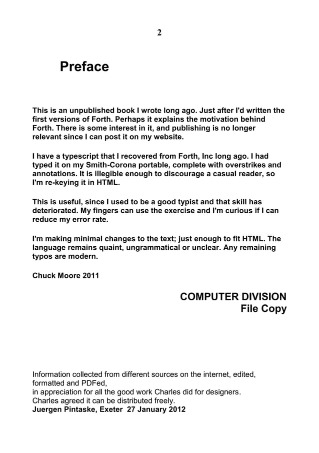 Chuck moorebook2012 01_27 | PDF | Programming Languages | Computing