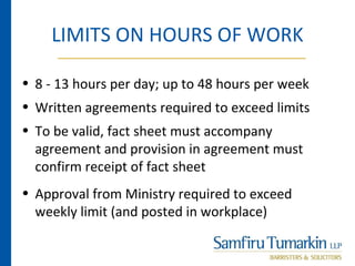 Employmant Standards Act Compliance | PPT