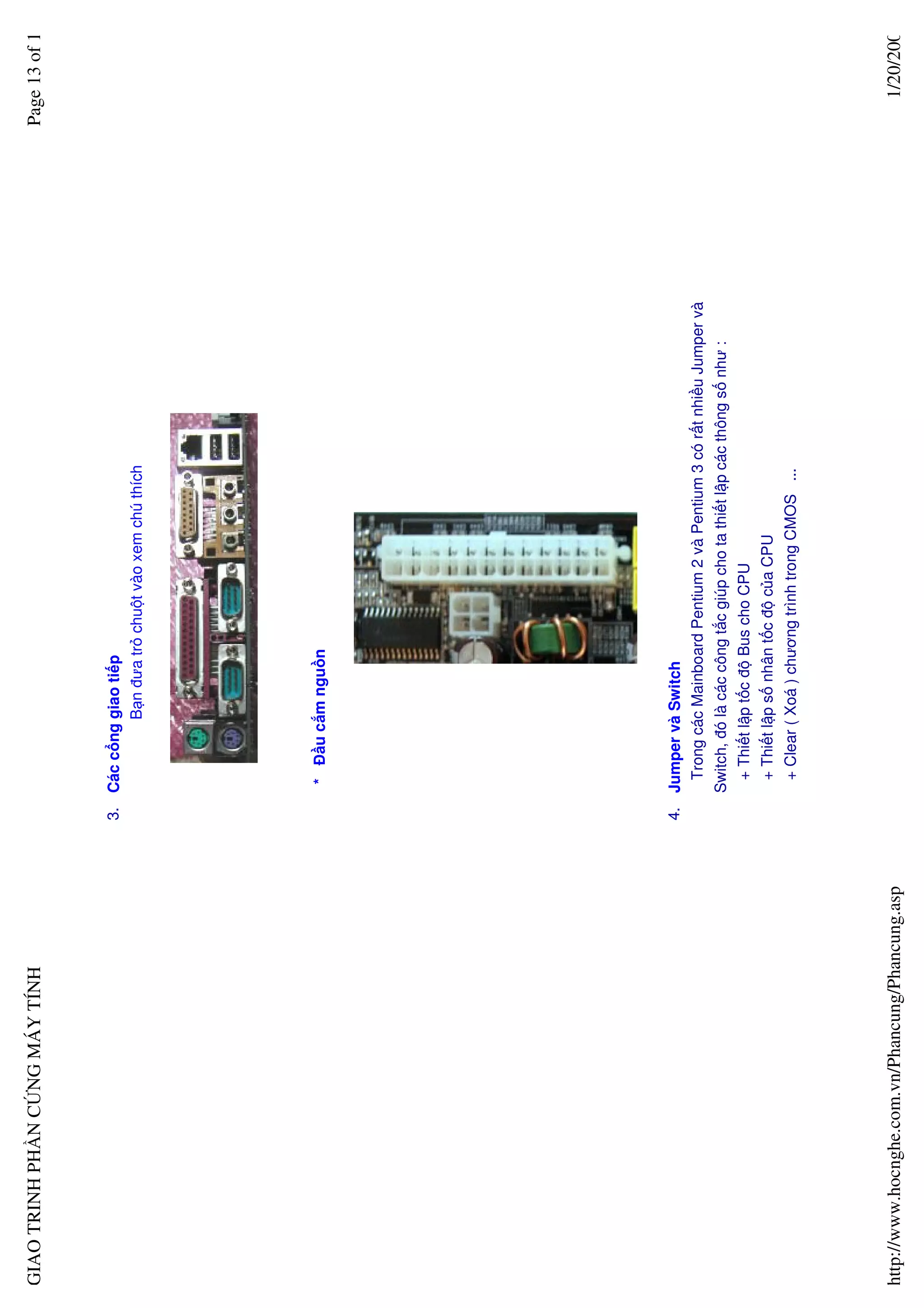 Chuc nang va linh kien cua main board | PDF | Free Download