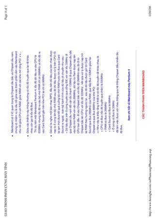 Chuc nang va linh kien cua main board | PDF | Free Download