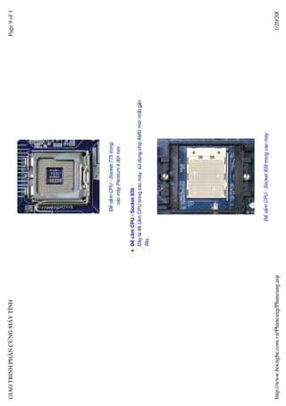 Chuc nang va linh kien cua main board | PDF | Free Download