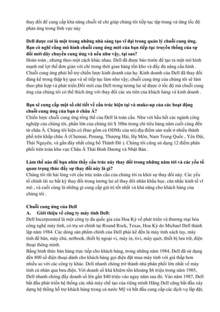 Chuỗi cung ứng của dell (dell scm) | DOCX