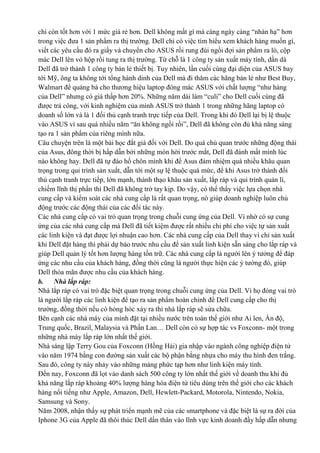 Chuỗi cung ứng của dell (dell scm) | DOCX