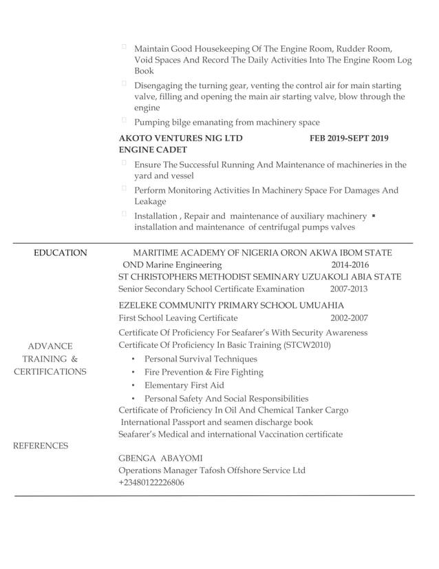 Chukwuemeka obinna cv1 | PDF
