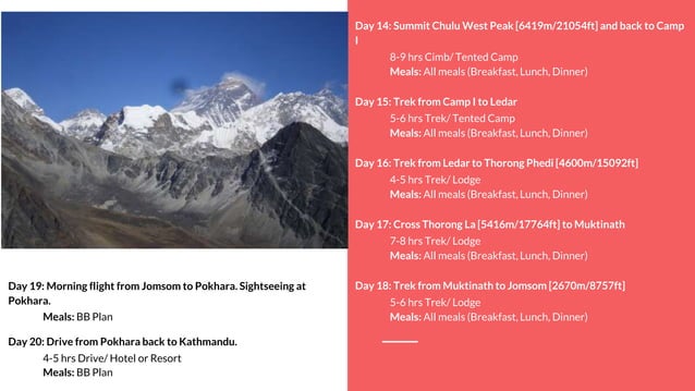 Chulu west peak climbing | PPTX