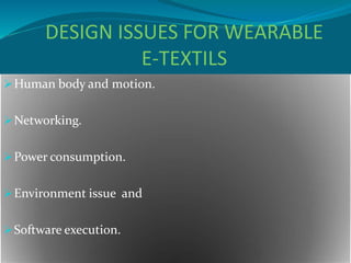 E-Textiles | PPTX