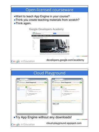 EduCause: Google Cloud Platform... and more! | PDF | Cloud Computing | Internet