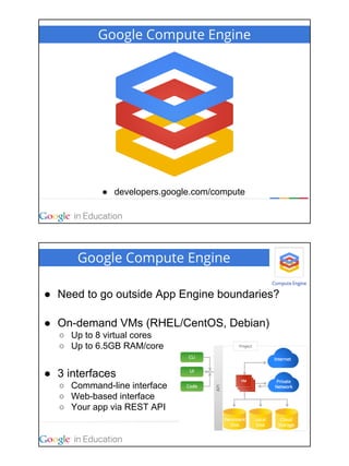 EduCause: Google Cloud Platform... and more! | PDF | Cloud Computing | Internet