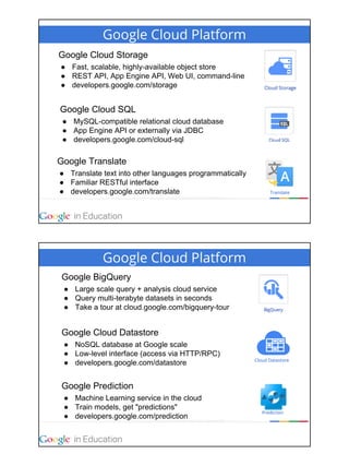 EduCause: Google Cloud Platform... and more! | PDF | Cloud Computing | Internet