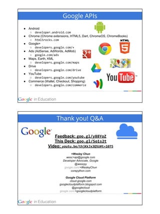 EduCause: Google Cloud Platform... and more! | PDF | Cloud Computing | Internet