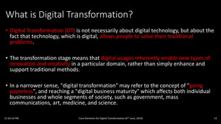 Core Elements for Digital Transformation | PPTX