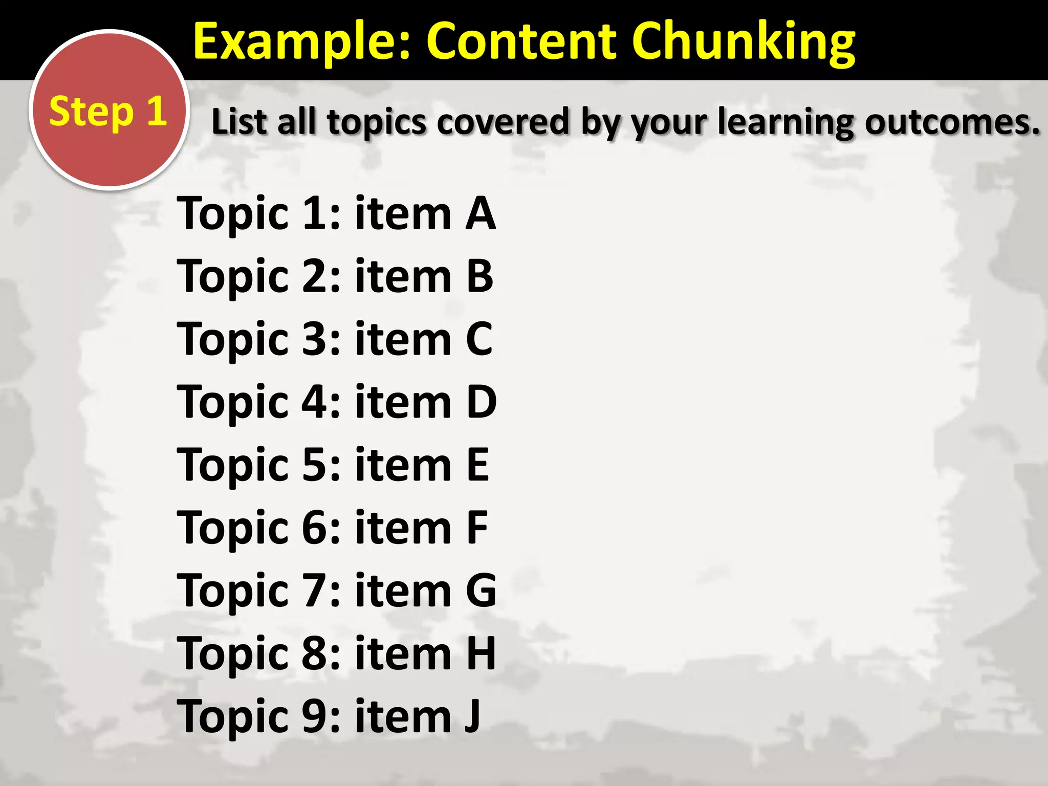 Basics of Content Chunking | PPTX