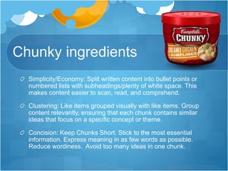 Content Chunking for Graphic Designers | PPTX | Desktop Publishing ...