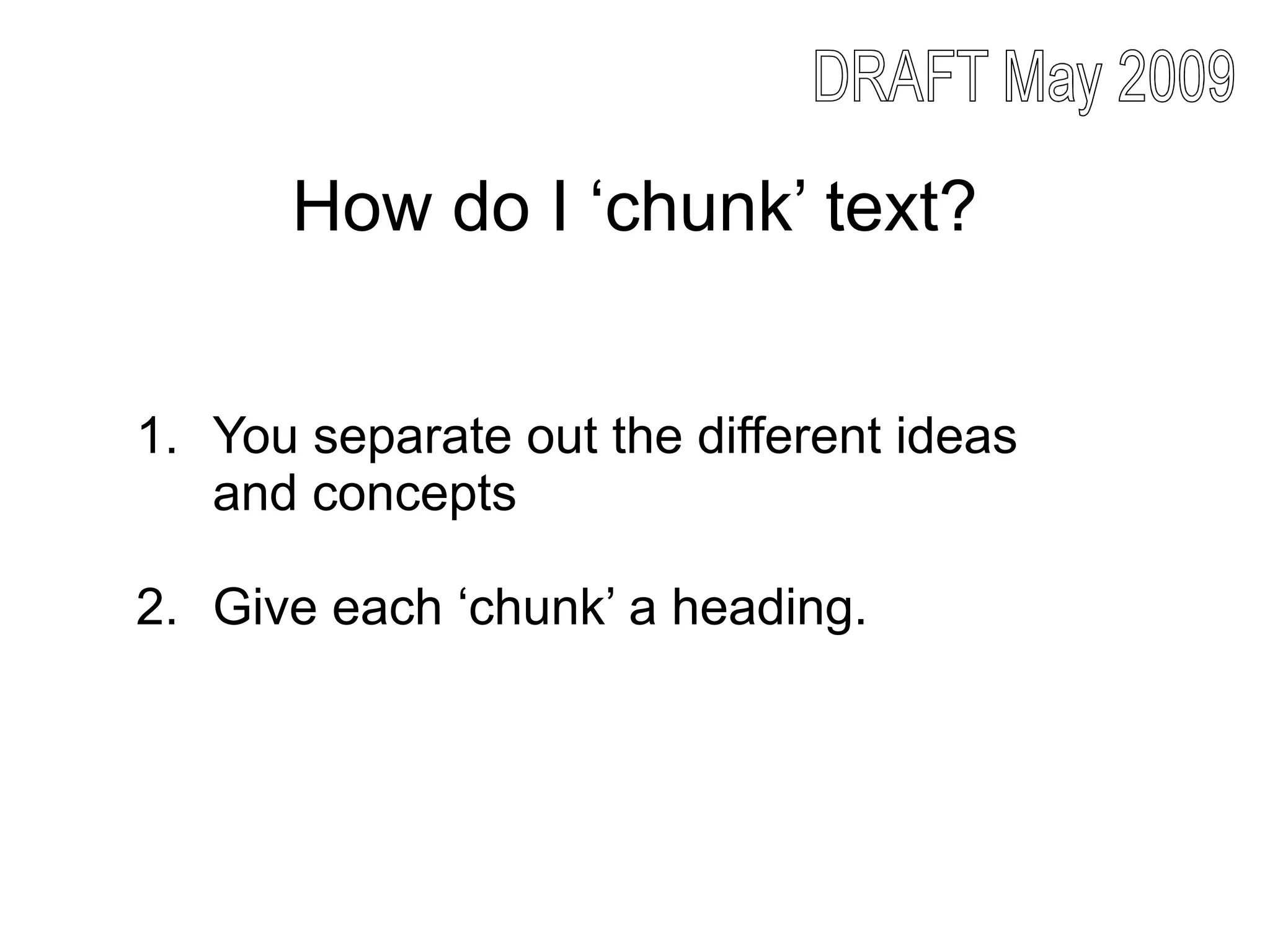 Chunking Text | PDF