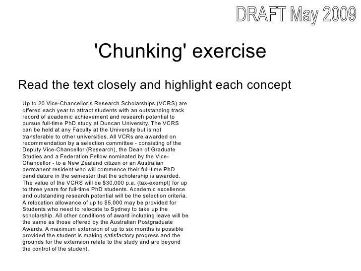 Chunking Text