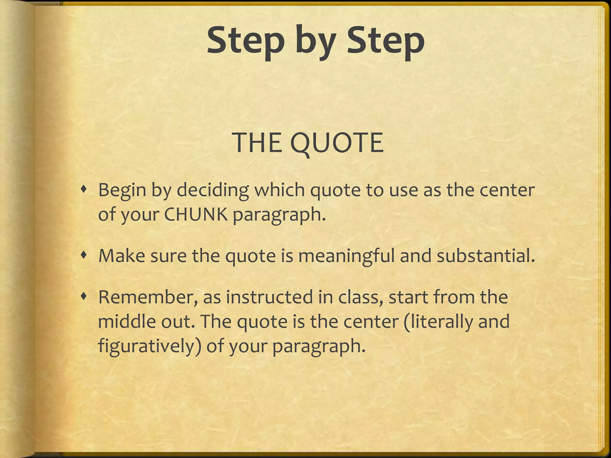 Chunk Paragraph Template and Examples | PPTX