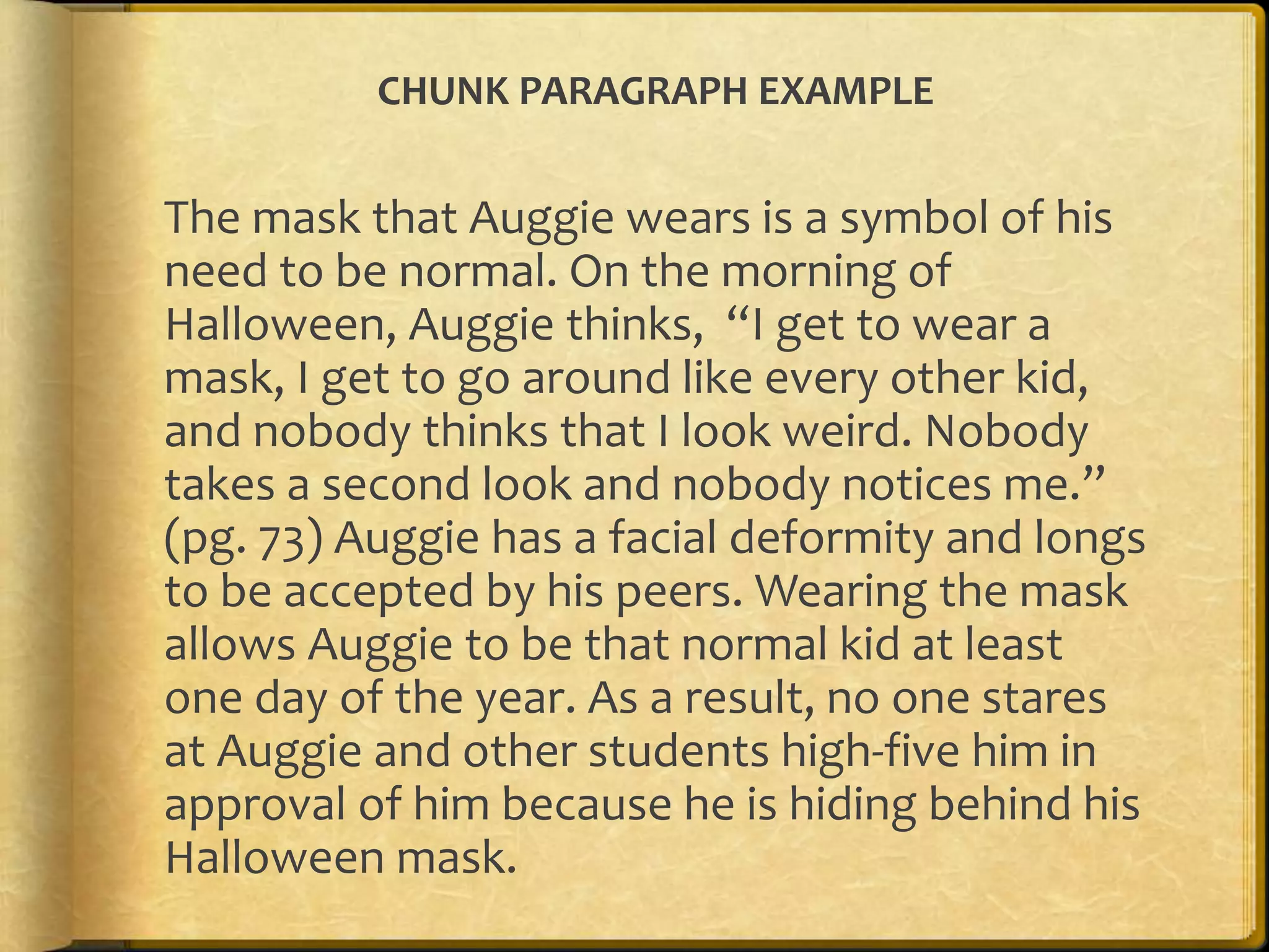 Chunk Paragraph Template and Examples | PPTX