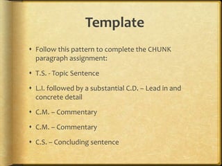 Chunk Paragraph Template and Examples | PPTX