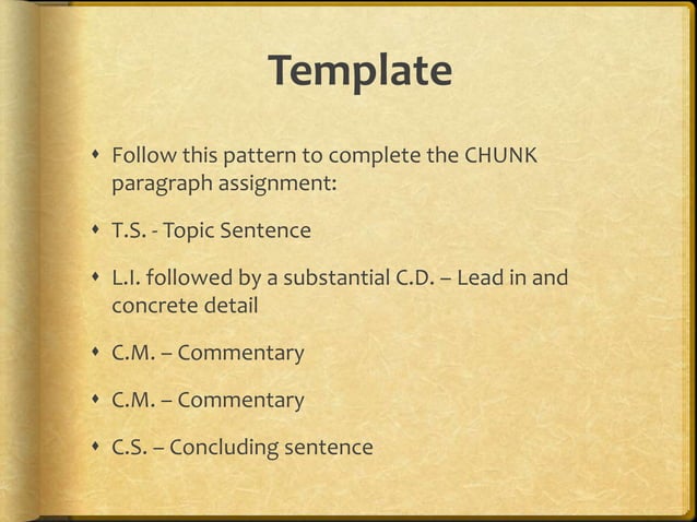 Chunk Paragraph Template and Examples | PPTX