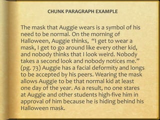 Chunk Paragraph Template and Examples | PPTX