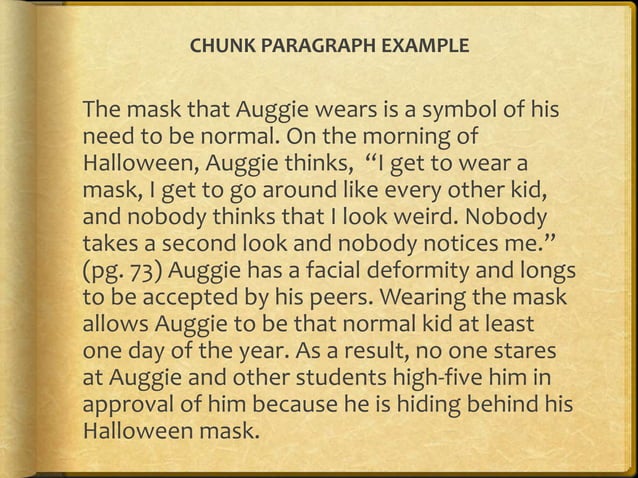 Chunk Paragraph Template and Examples | PPTX