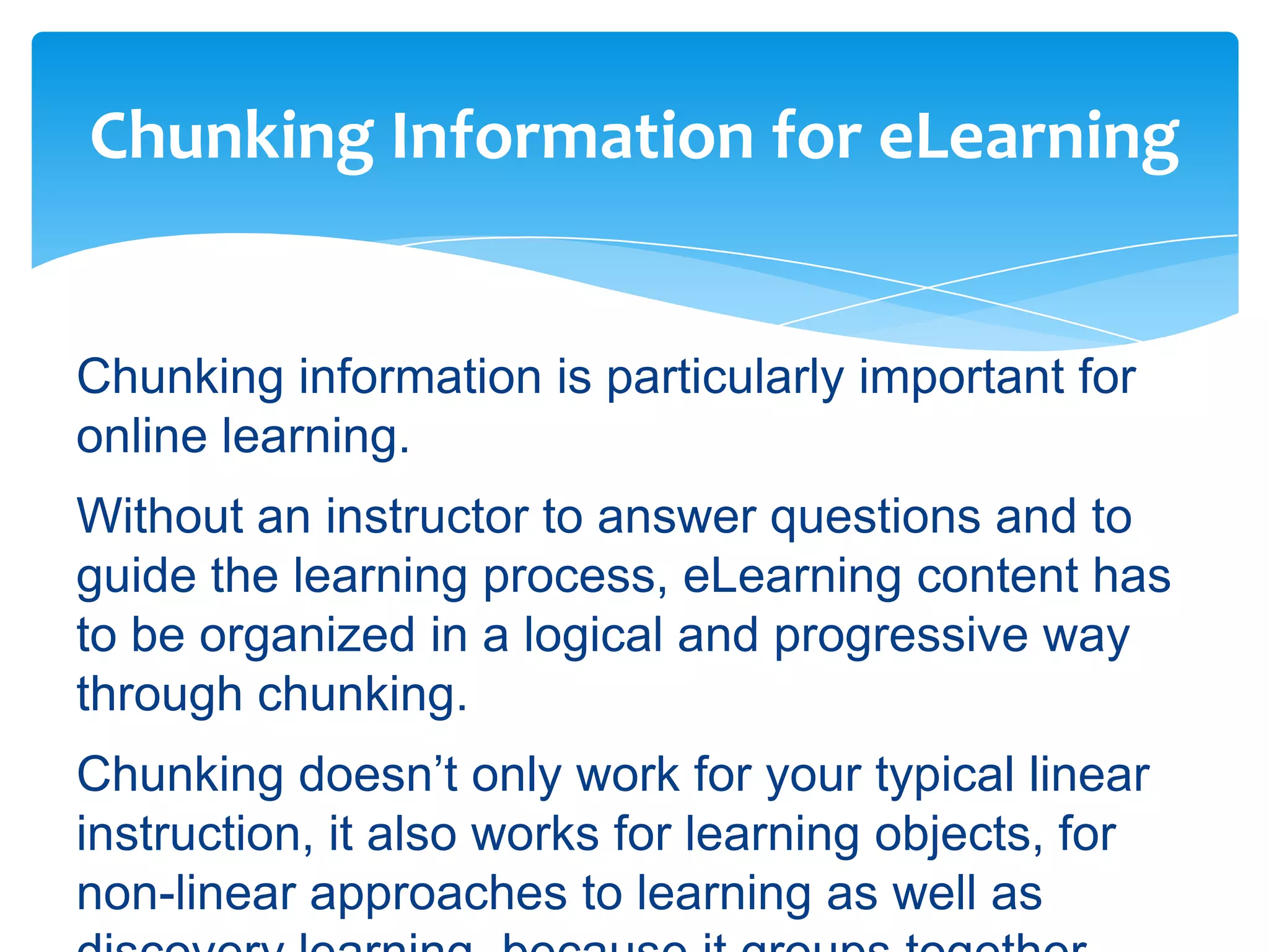 Chunking and storyboarding | PPTX