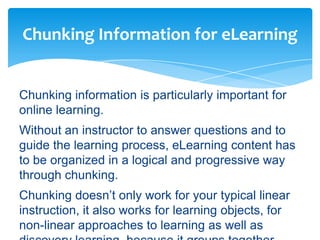 Chunking and storyboarding | PPT