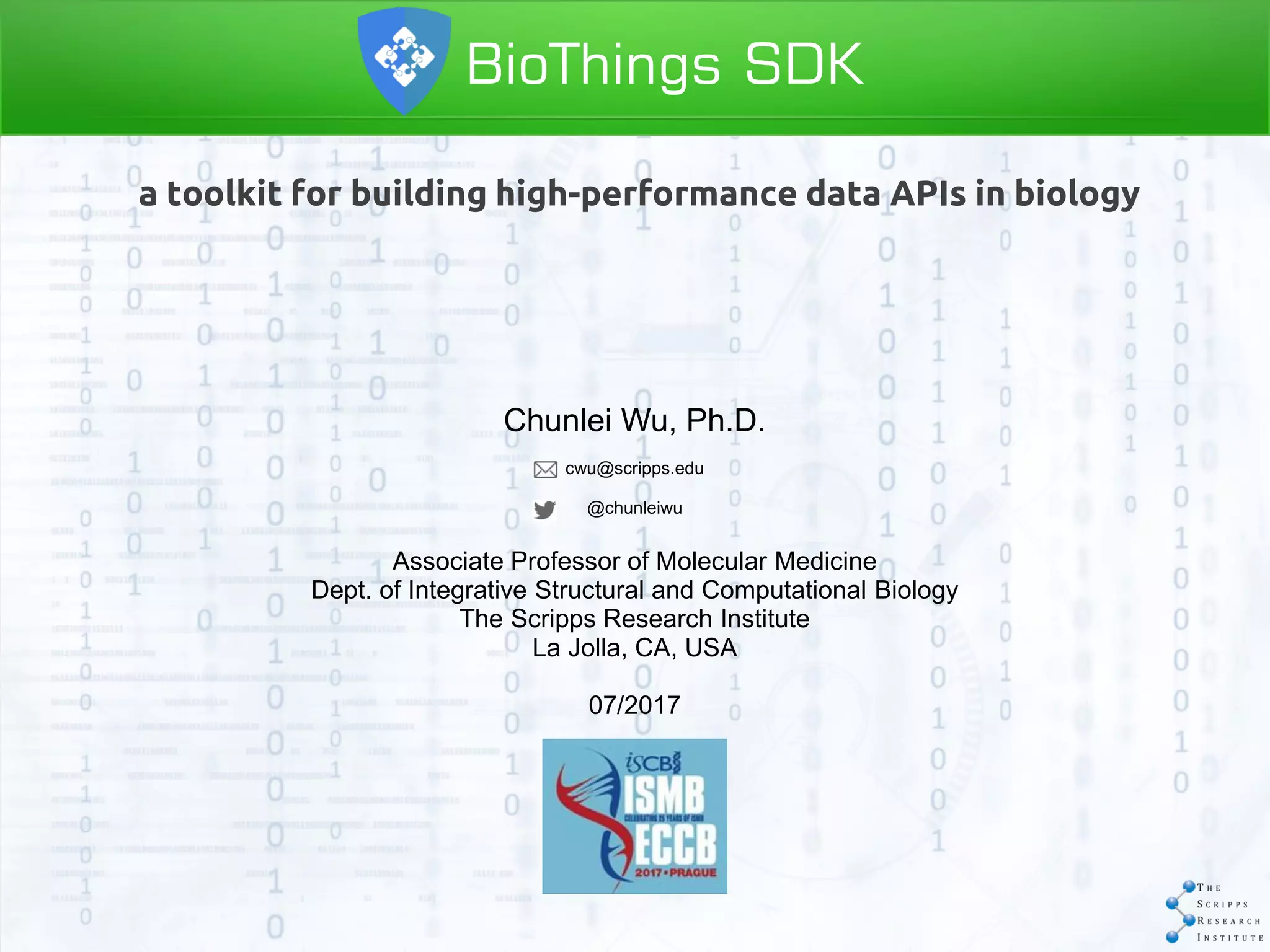 BioThings SDK: a toolkit for building high-performance data APIs in biology | PPT