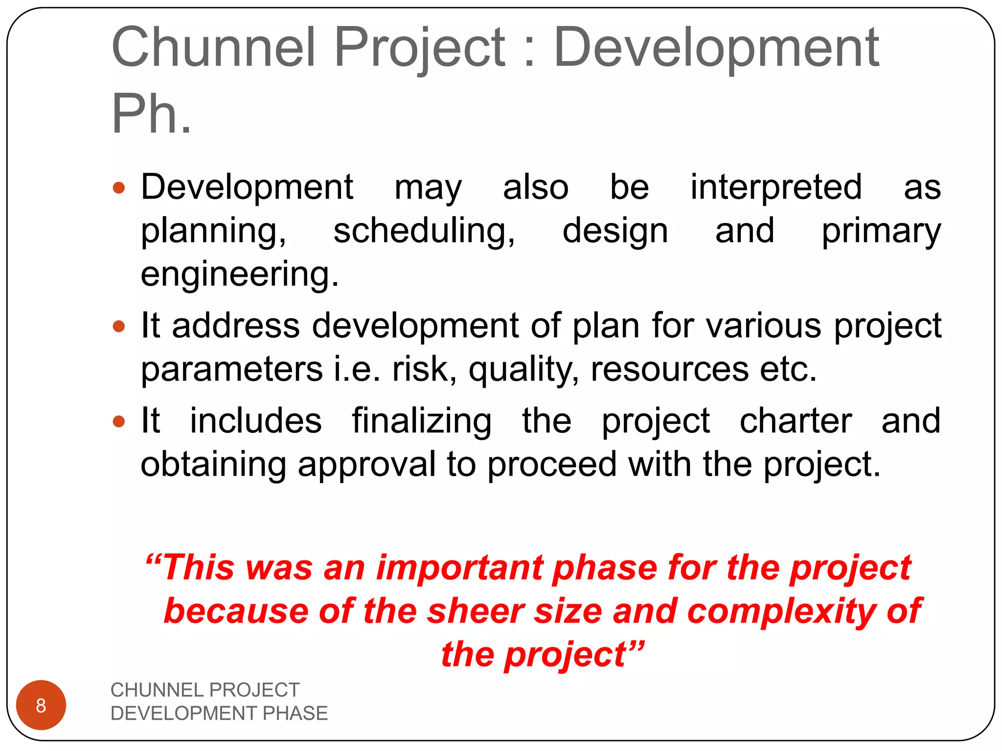 Chunnel Project_Development Phase | PPTX