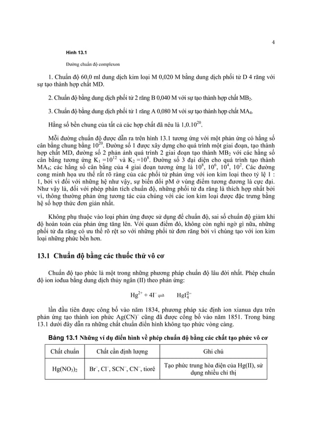 Chuẩn độ tạo phức | PDF