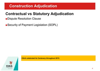 Adjudication Talk at Chun Wo Group | PDF