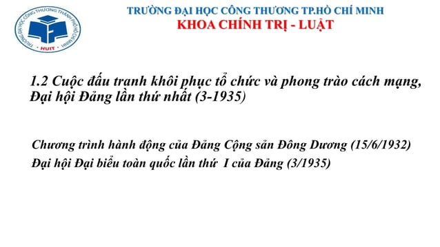 lịch sử đảng chương 1 ULIS - chương 1 ch | PPT