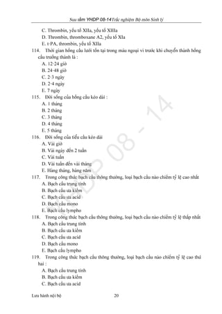 TN Sinh Iý máu | PDF