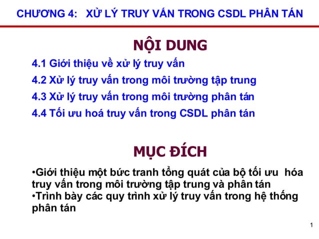 Chuong 4 CSDL phân tán | PPT