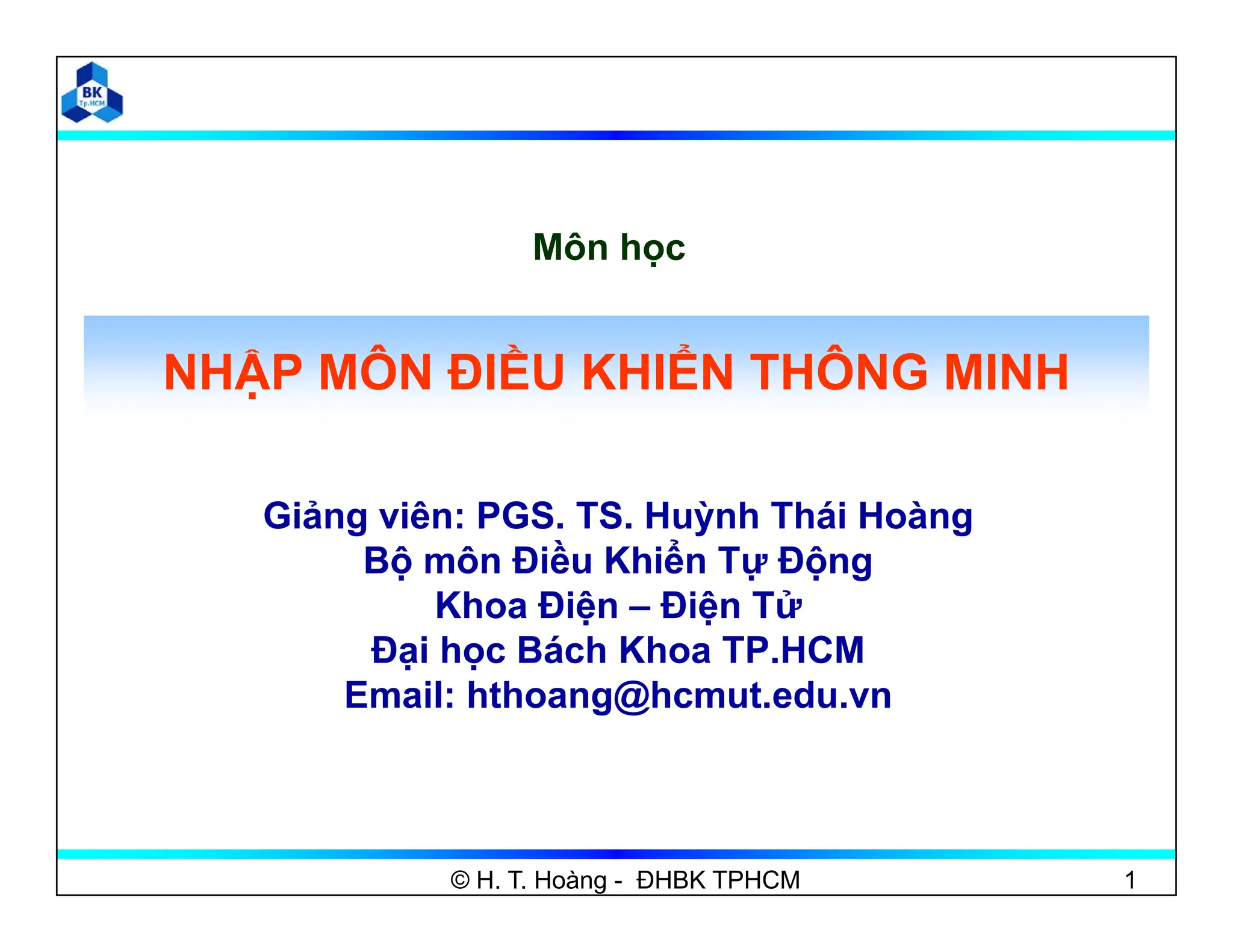 Nhap mon DKTM truong dai hoc bach khoa tphcm | PDF