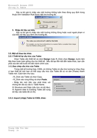 Chuong 03 table | PDF