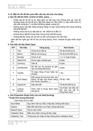 Chuong 03 table | PDF