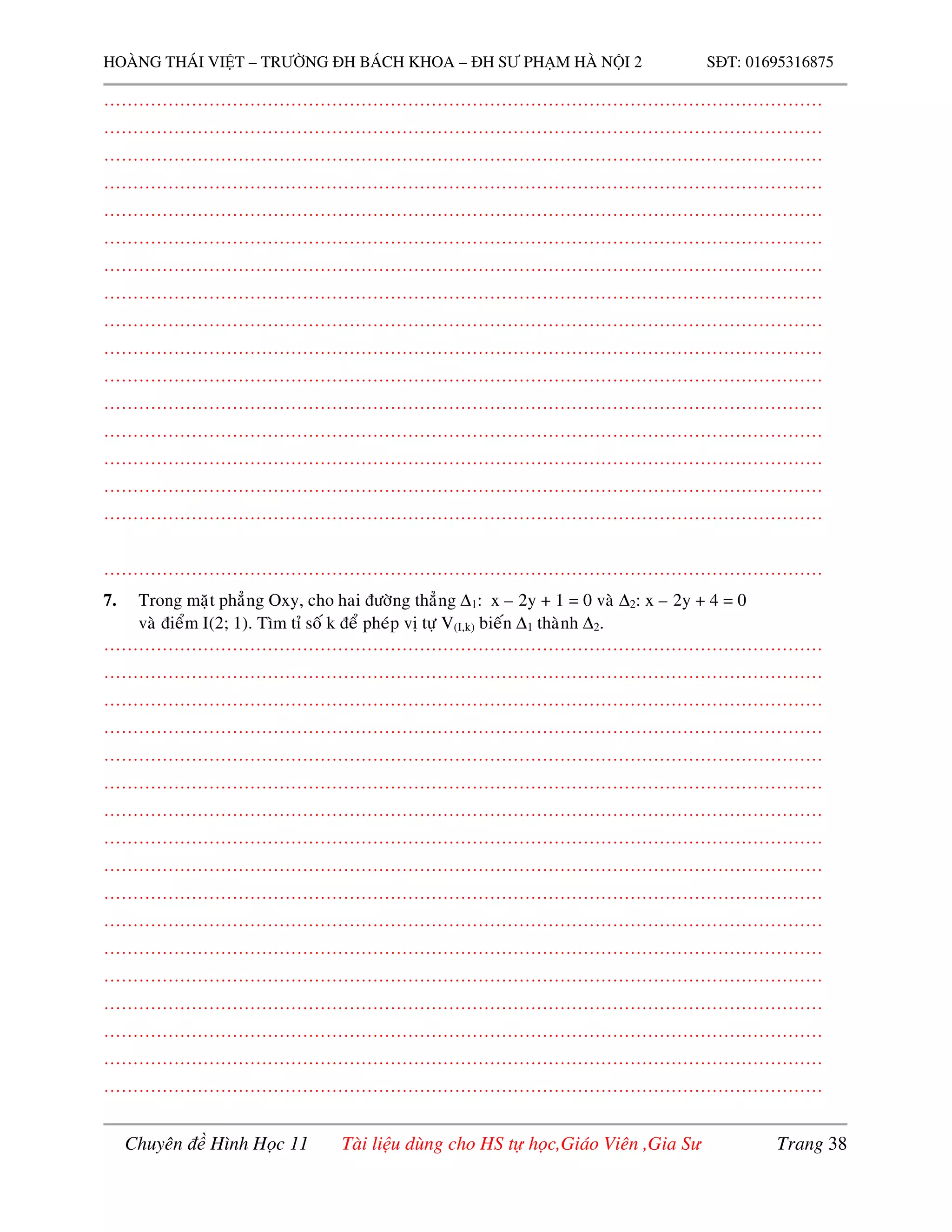 chuong 1 hinh hoc 11 - phep doi hinh dong dang bien soan cong phu - hay nhat 2016-2017 | PDF