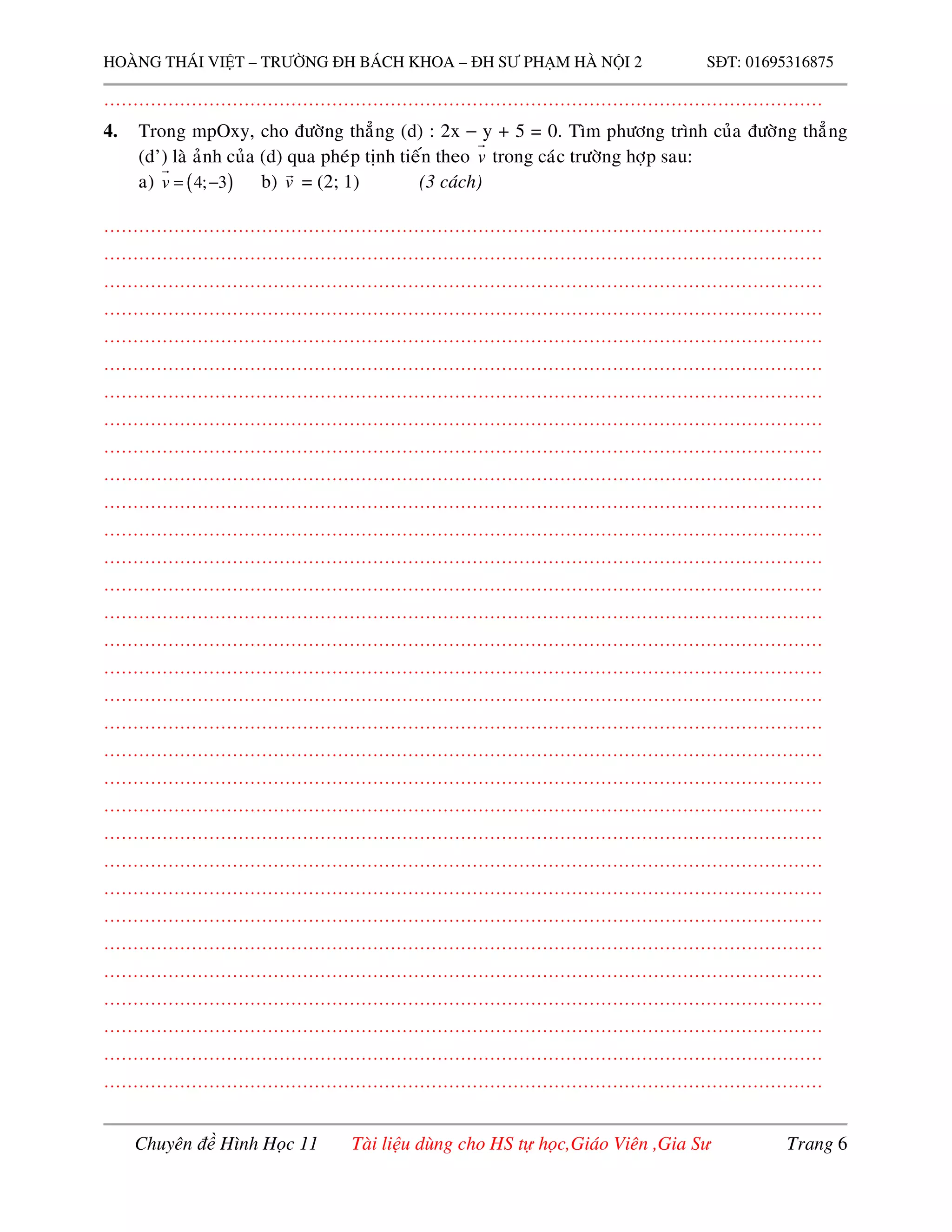 chuong 1 hinh hoc 11 - phep doi hinh dong dang bien soan cong phu - hay nhat 2016-2017 | PDF