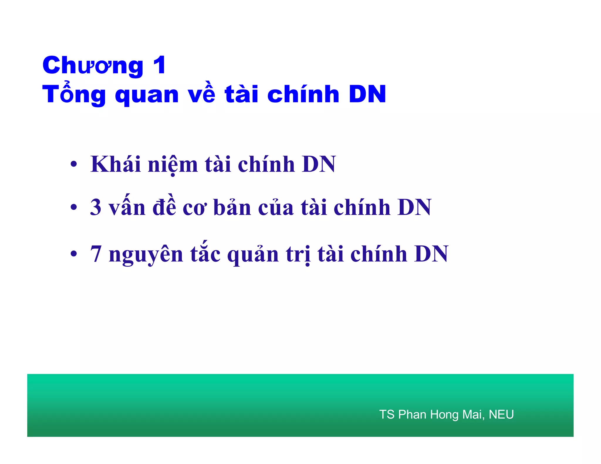 Chuong 1 tong quan tcdn ngoai nganh ĐH KTQD | PPT