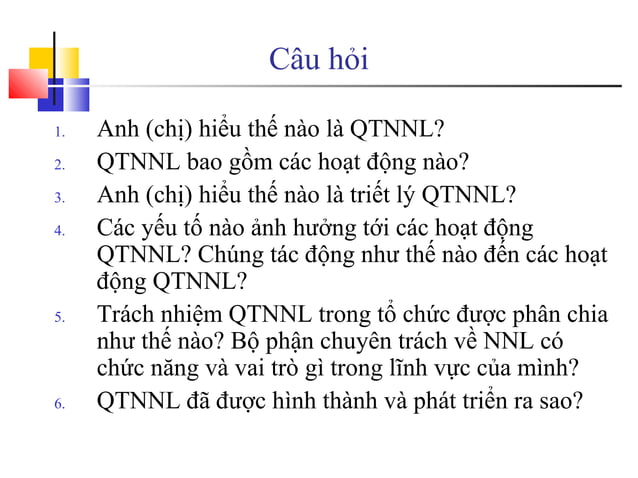 Chuong 1 tong quan ve quan tri nguon nhan luc | PPT