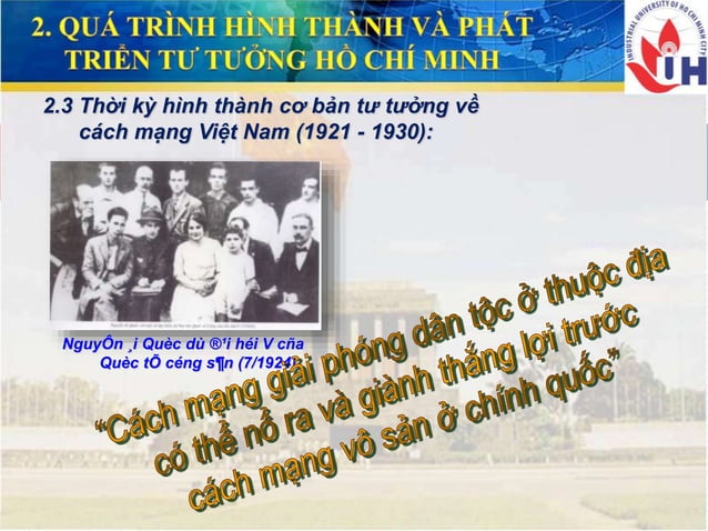 Tư tưởng hồ chí minh chương 2: Cơ sở, quá trình hình thành và phát triển tthcm | PPT