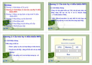 Chuong 2 gioi thieu ve cau truc ho vdk 8051 | PPT
