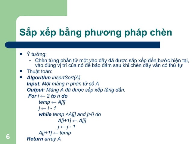 Chuong 2 phan tich cac thuat toan sap xep va tim kiem | PPT
